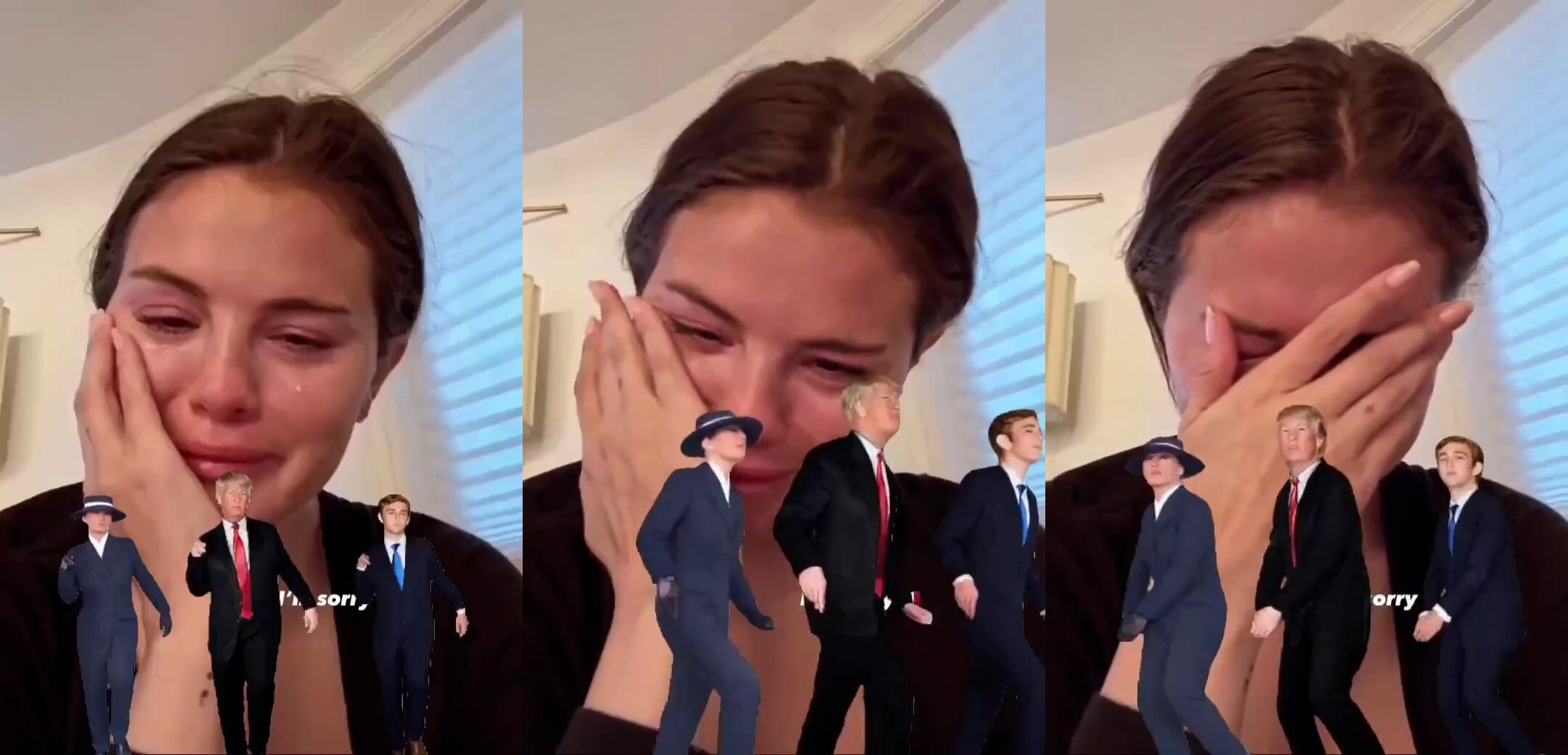 Ice Ice Baby meme of Selena Gomez crying